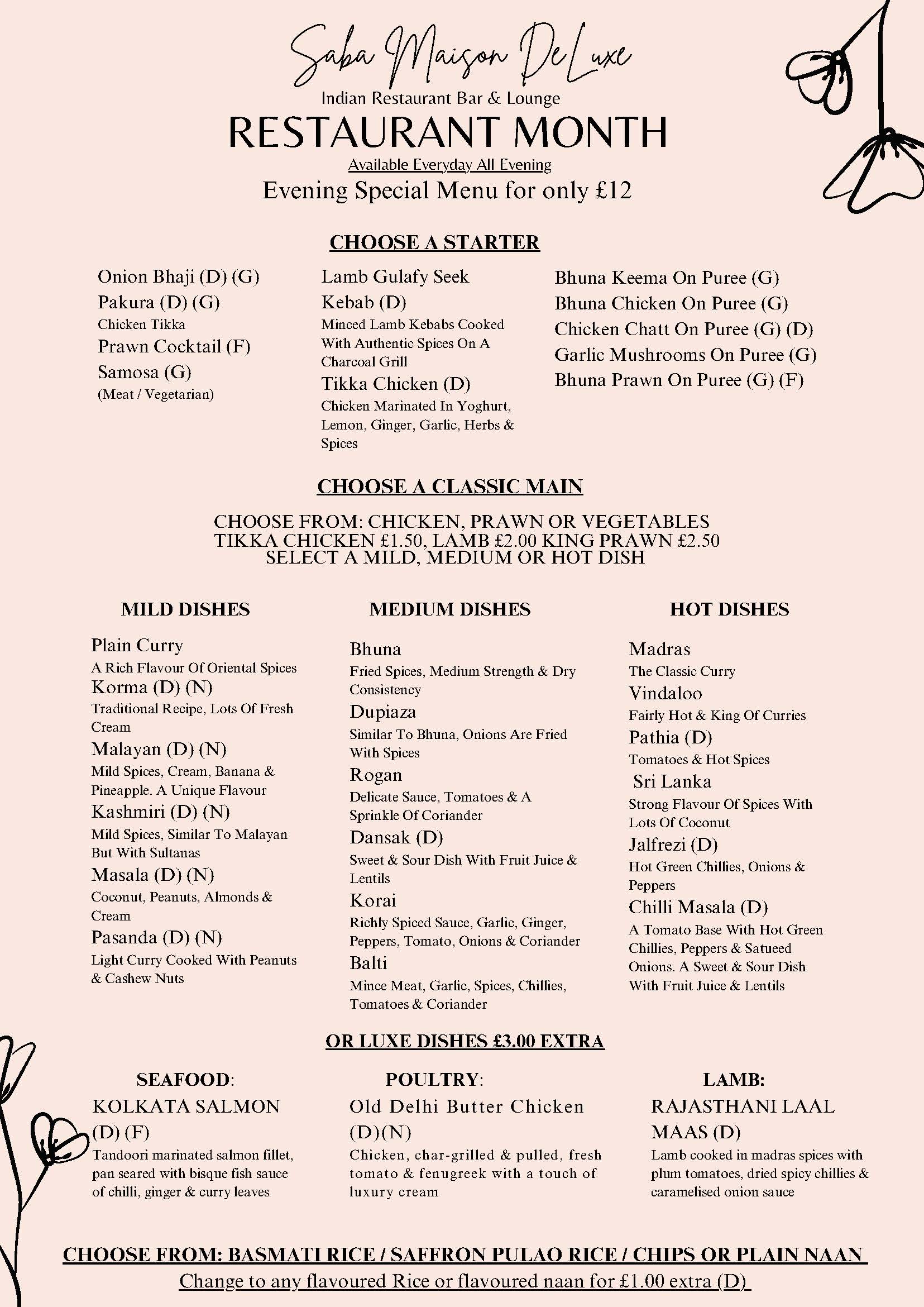 Restaurant month - Saba Maison de Luxe