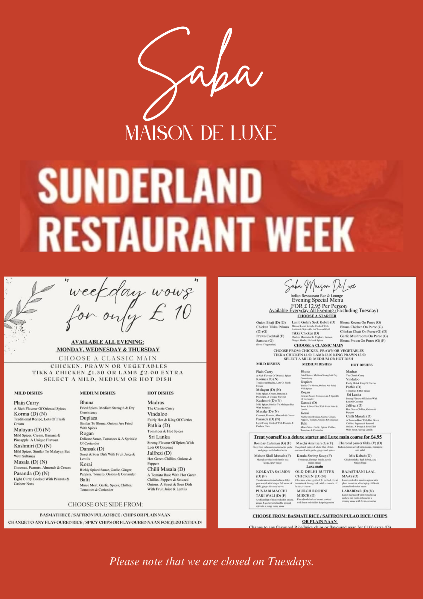 Restaurant Week - Saba Maison de Luxe